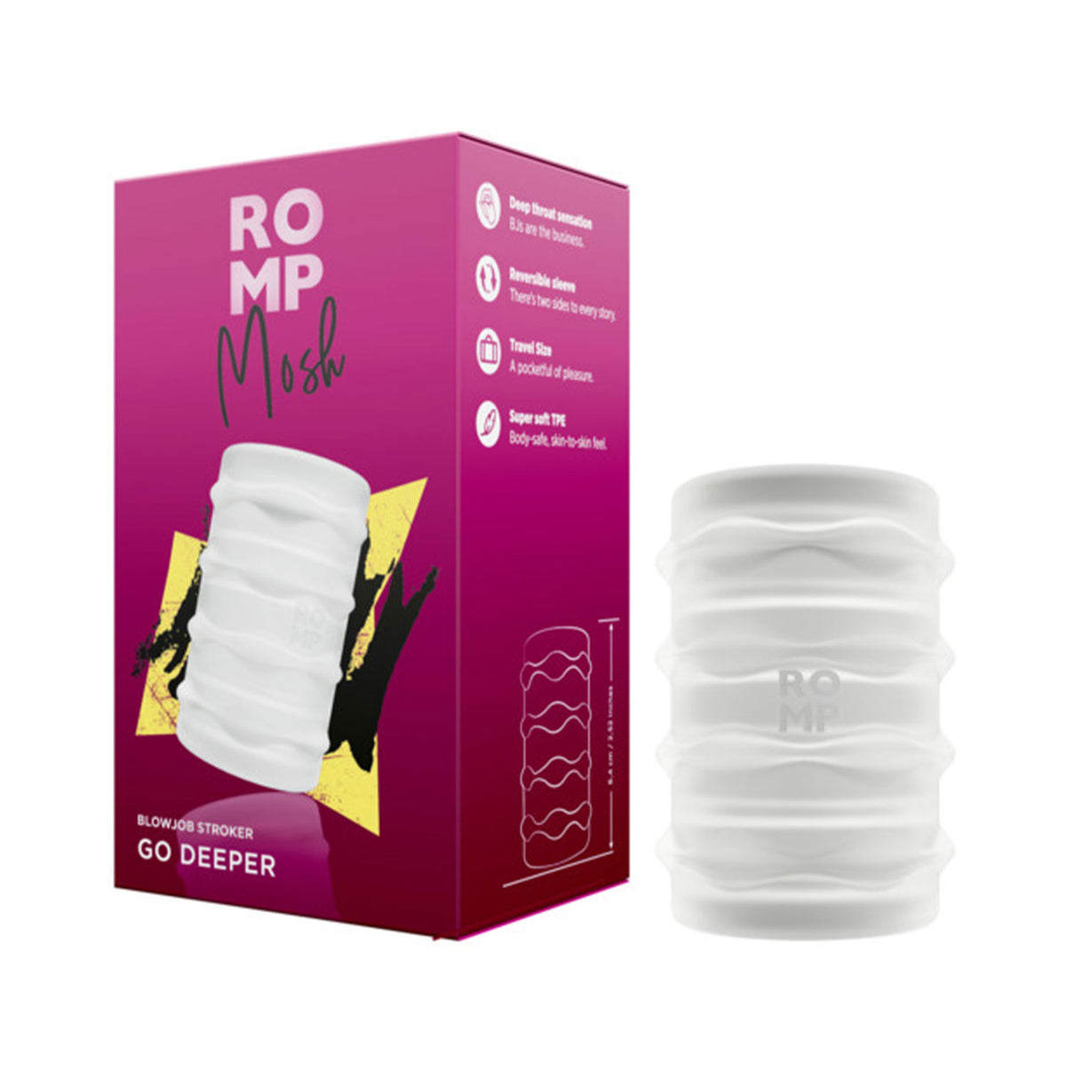 Romp - Mosh Reusable Manual Stroker Male Masturbator – Unprude